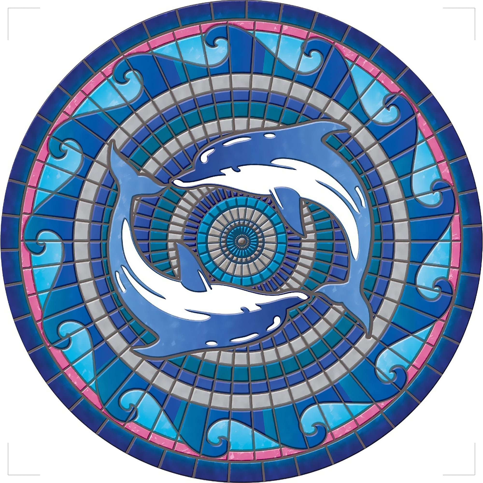 Arlmont & Co. Kristinn Dolphin 29" Decorative Pool Mat - Pool Art | Wayfair