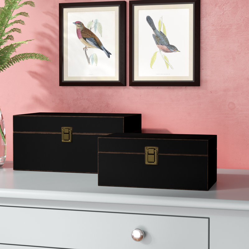 Red Barrel Studio® 2 Piece Simple Wooden Treasure Box Set & Reviews ...