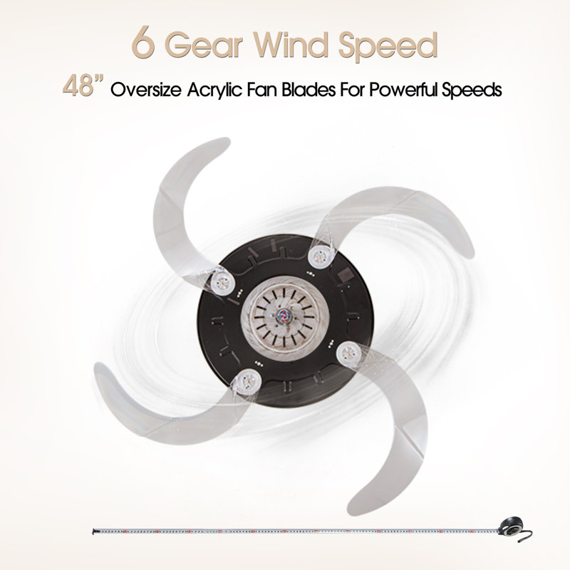 Dakota Fields Callandra 48 inch Farmhouse Boho Retractable Ceiling Fan ...