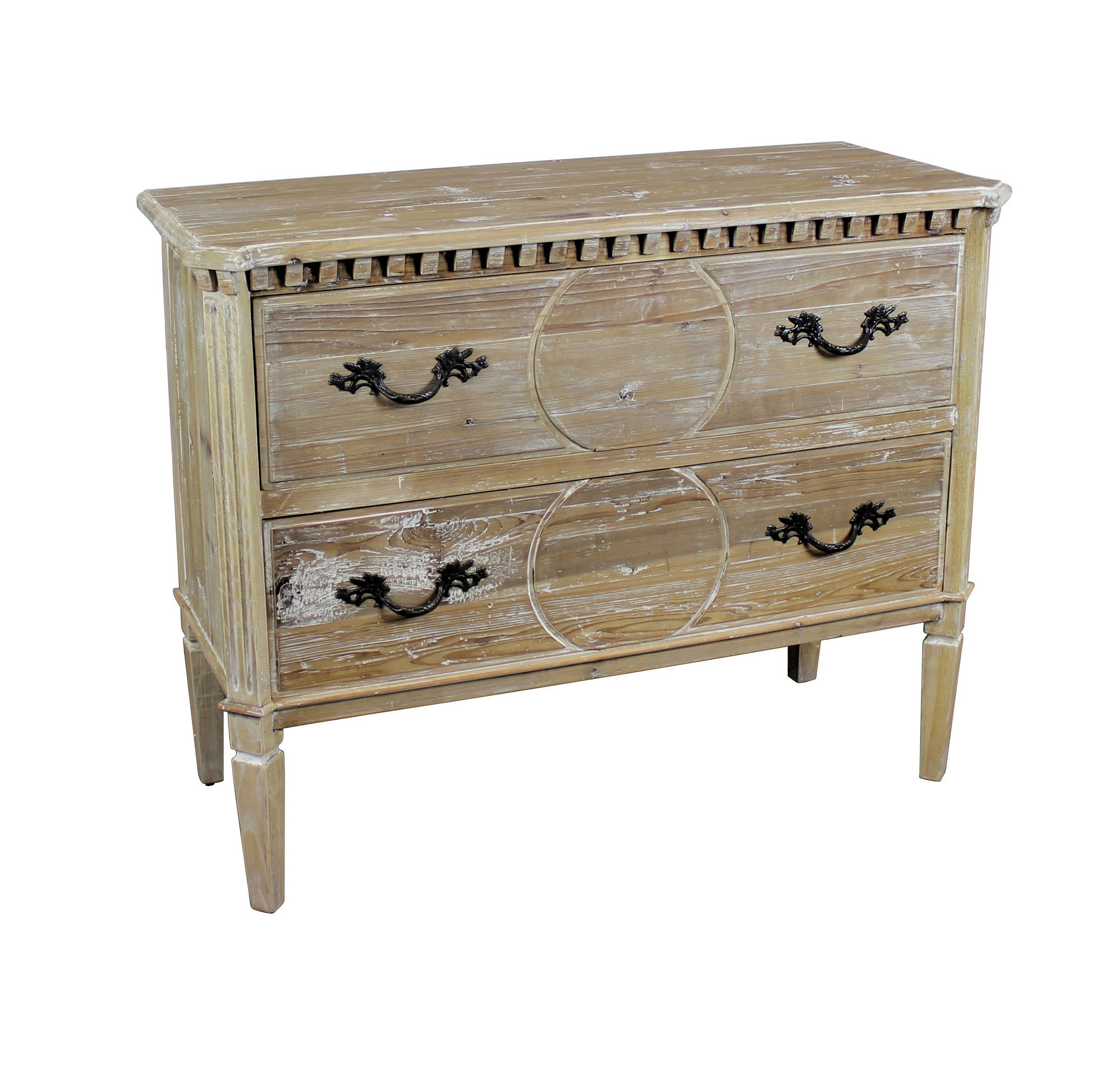 Ophelia & Co. Isabella 2 Drawer 44.5" W Solid Wood Dresser | Wayfair