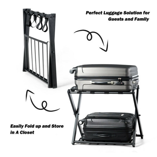 Costway Folding Metal Luggage Rack & Reviews | Wayfair