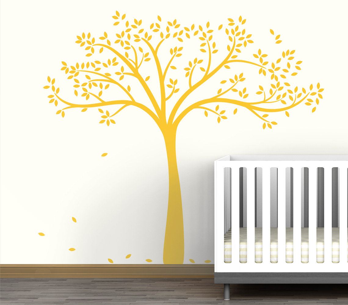 LittleLion Studio Monochromatic Fall Tree Wall Decal & Reviews ...