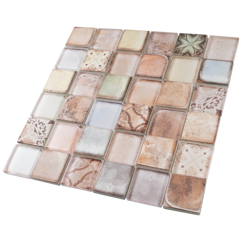 Supreme Tile Classic Roman 2" x 2" Glass Grid Mosaic Wall Tile ...