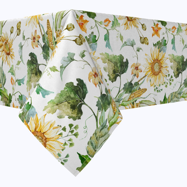 East Urban Home Floral 234 Cotton Tablecloths Rectangular Floral Mother ...