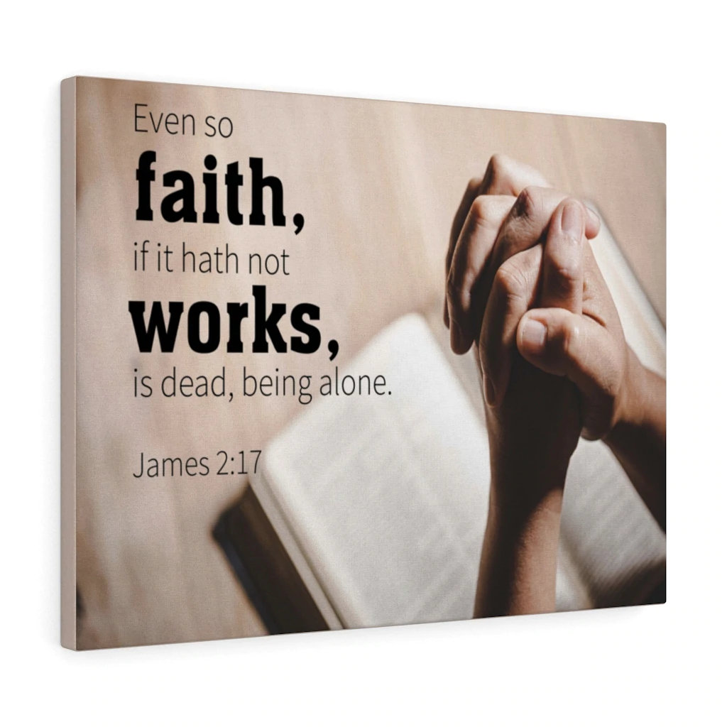 Trinx Faith Works James 2:17 Christian Wall Art Bible Verse Print Ready ...