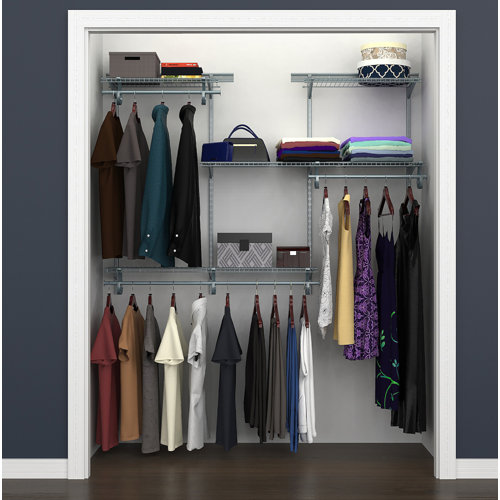 ClosetMaid ShelfTrack 48" W - 72" W Closet System Starter Kit & Reviews ...