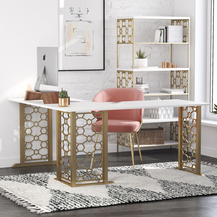 CosmoLiving by Cosmopolitan Ella 59.61'' Desk & Reviews | Wayfair