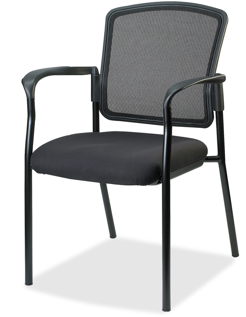 Lorell 23" W Stackable Fabric Seat Waiting Room Chair with Metal Frame ...