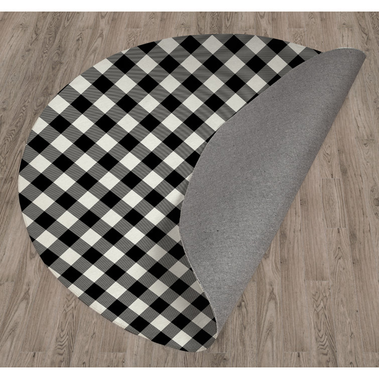 Kavka Diagonal Low Pile Carpet Beveled Round Chair Mat | Wayfair