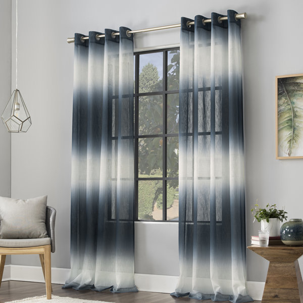 Scott Living Atlantic Ombre Open Weave Sheer Grommet Curtain Panel ...