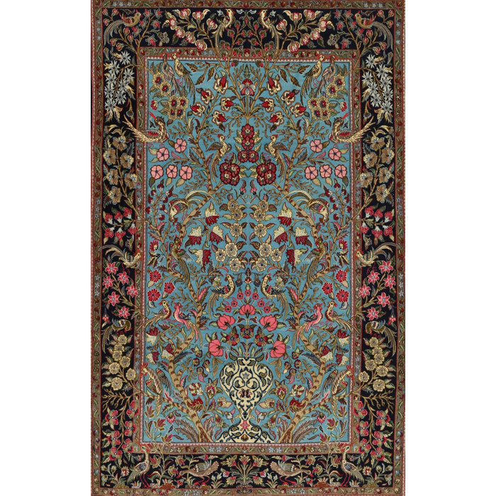 Bungalow Rose Oriental Red/Blue Area Rug | Wayfair