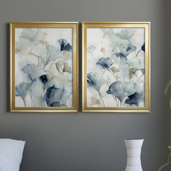 WexfordHome Indigo Ginkgo I - 2 Piece Single Picture Frame Print Set on ...
