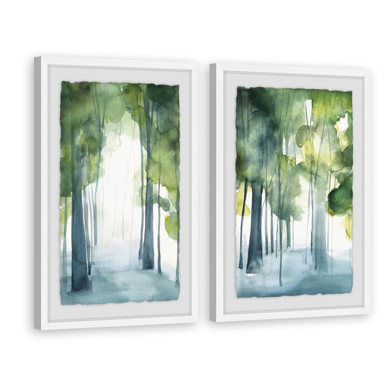 Winston Porter Through The Haze II Diptych Framed On Paper 2 Pieces by ...