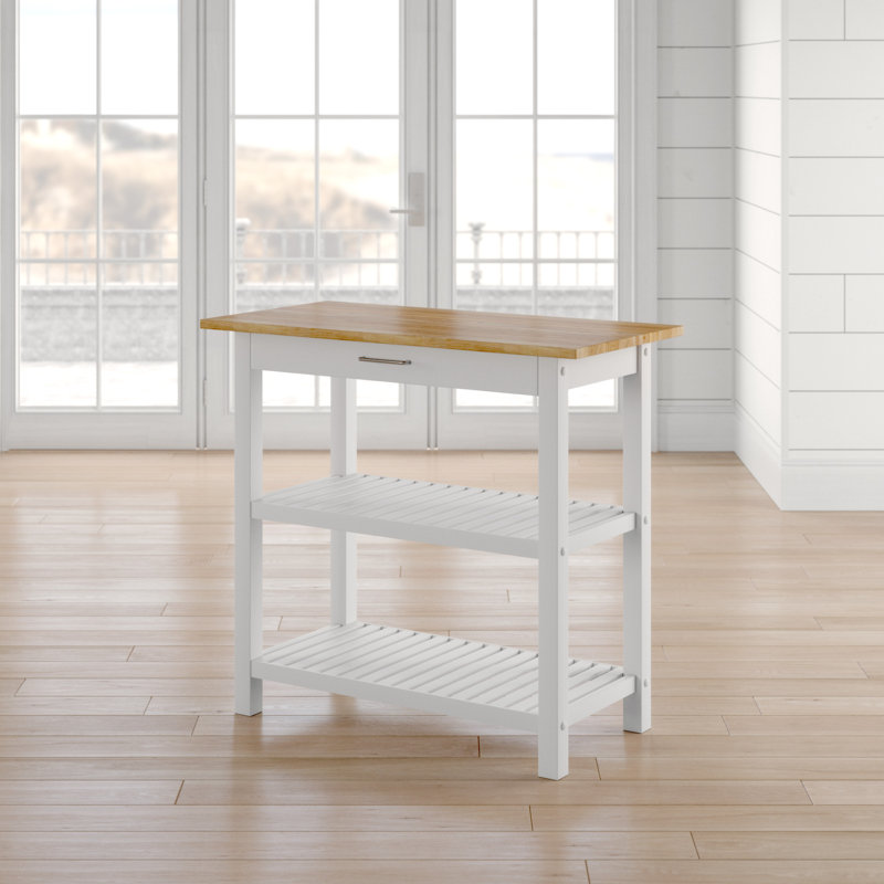 August Grove® Herriott 40" Solid Wood Prep Table & Reviews | Wayfair