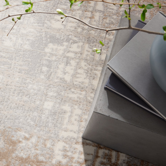 Calvin Klein Cream/Ivory/Taupe/Gray Rug & Reviews | Wayfair