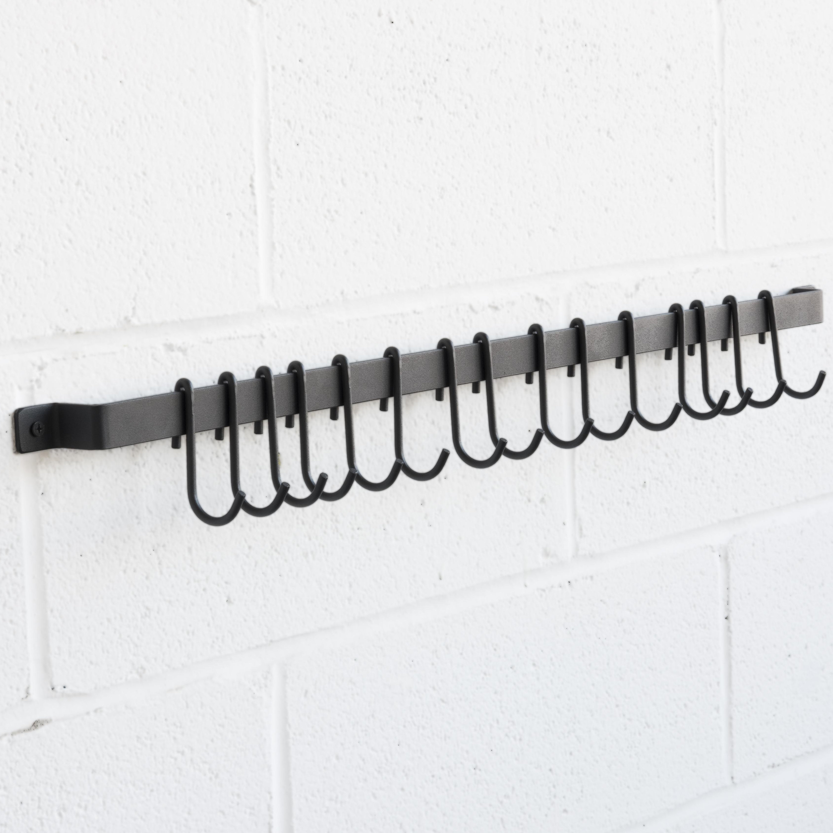 Rebrilliant Casto Iron Rail Wall Mounted Pot Rack & Reviews - Wayfair ...