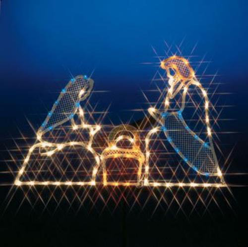 Outdoor Christmas Decorations Religious Northlight 3-Pc. Lighted Holy ...