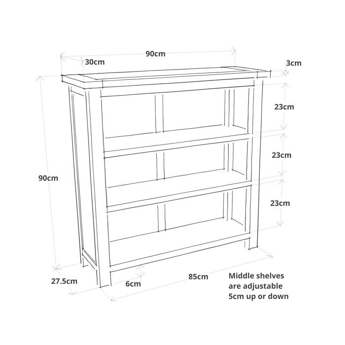 Three Posts Oneonta 90cm H x 90cm W Standard Bookcase & Reviews ...