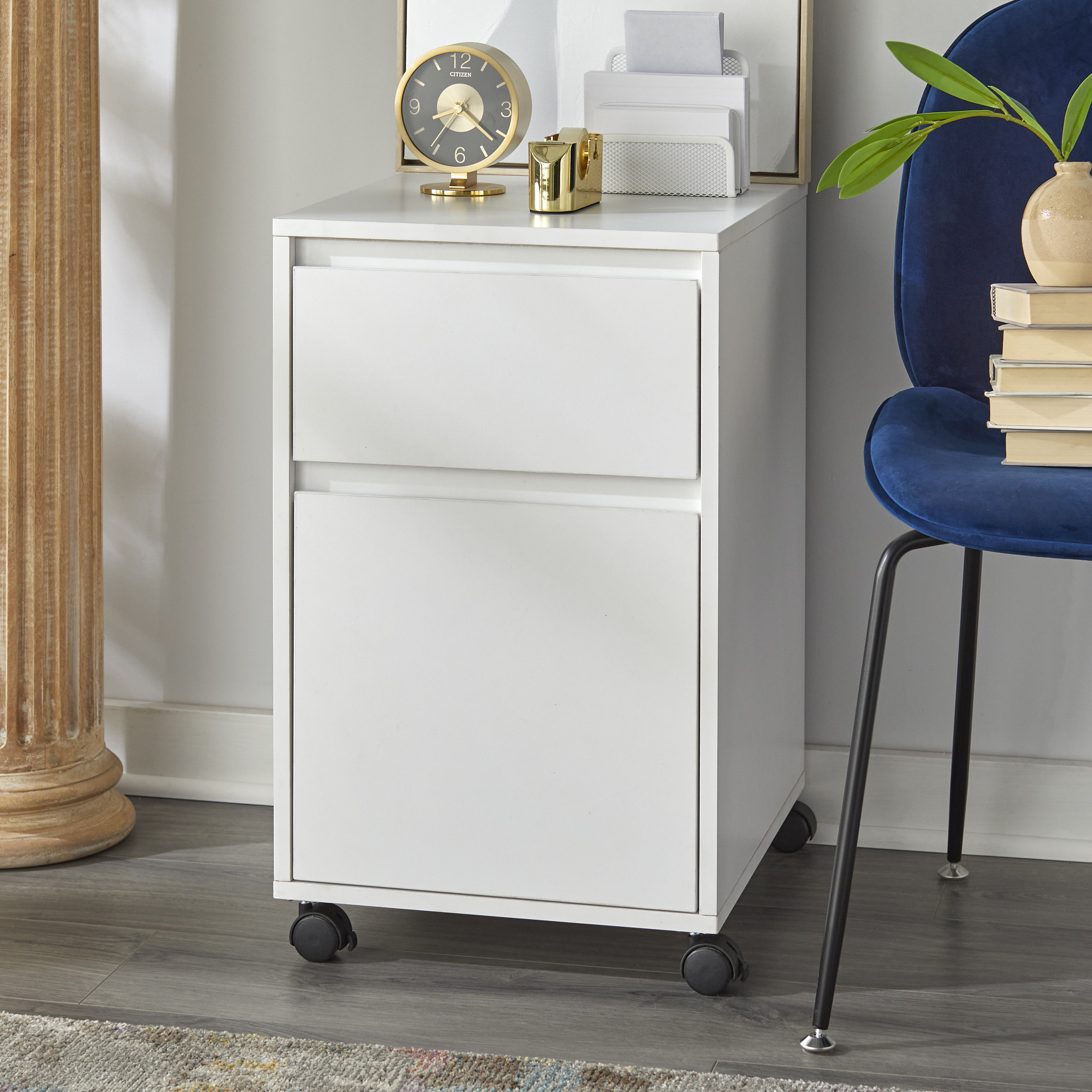 Ebern Designs 15.5'' Wide 2 -Drawer Mobile File Cabinet | Wayfair