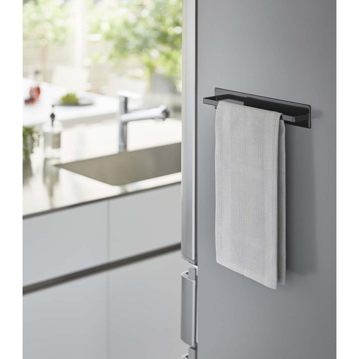 Yamazaki USA 11.02" Magnetic Kitchen Dish Towel Hanger Rack Wall ...