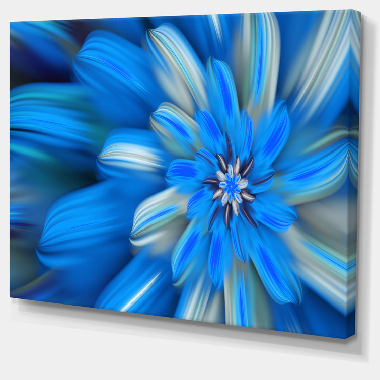 DesignArt Exotic Dance Of Blue Flower Petals - Wrapped Canvas Print ...