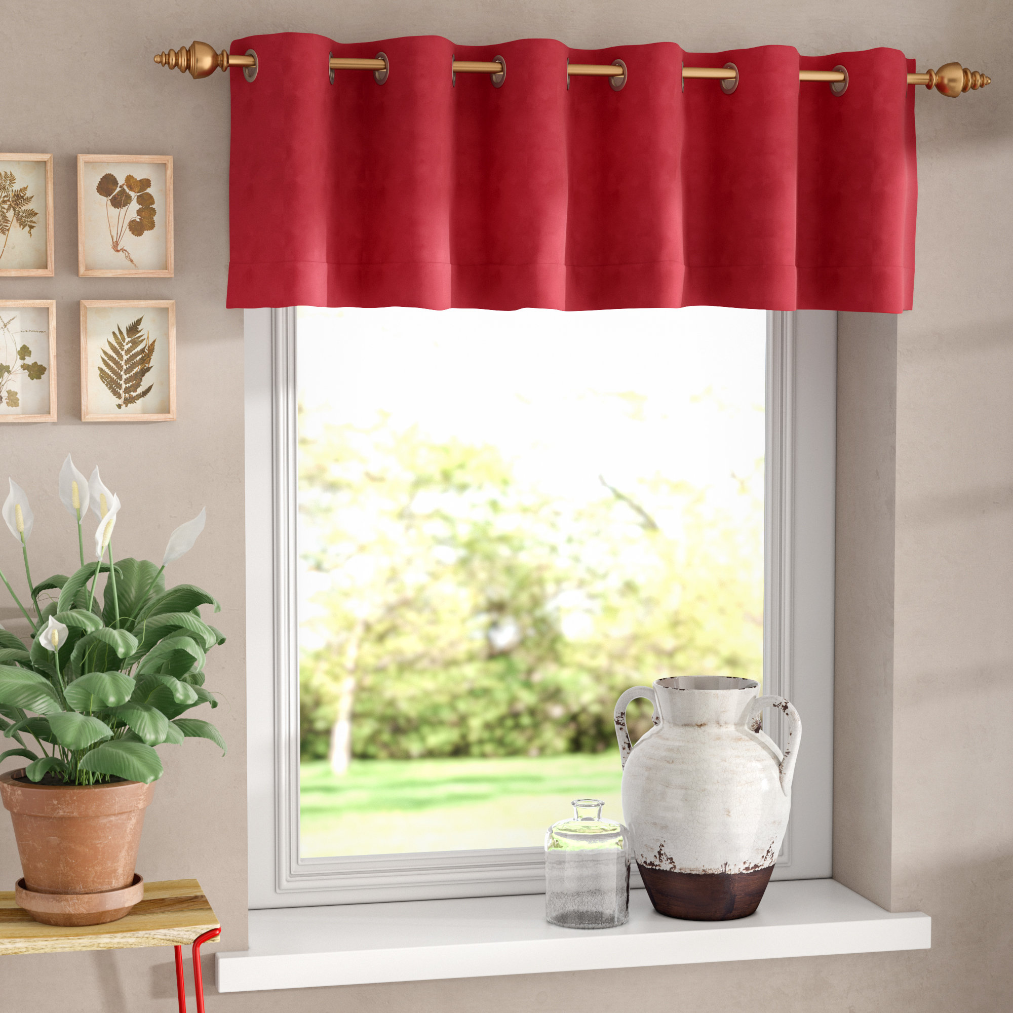 August Grove® Kalum Insulated Grommet 40" Window Valance & Reviews ...