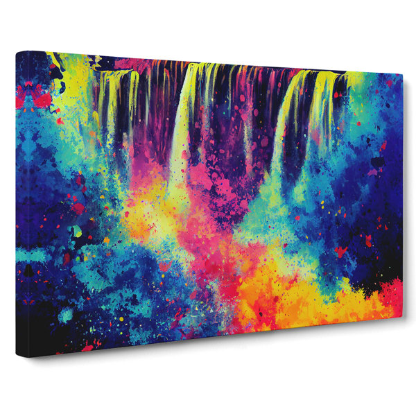 Metro Lane XXX-H1022-WF-10089X Waterfall Paint Splatter Vol.2 Abstract ...