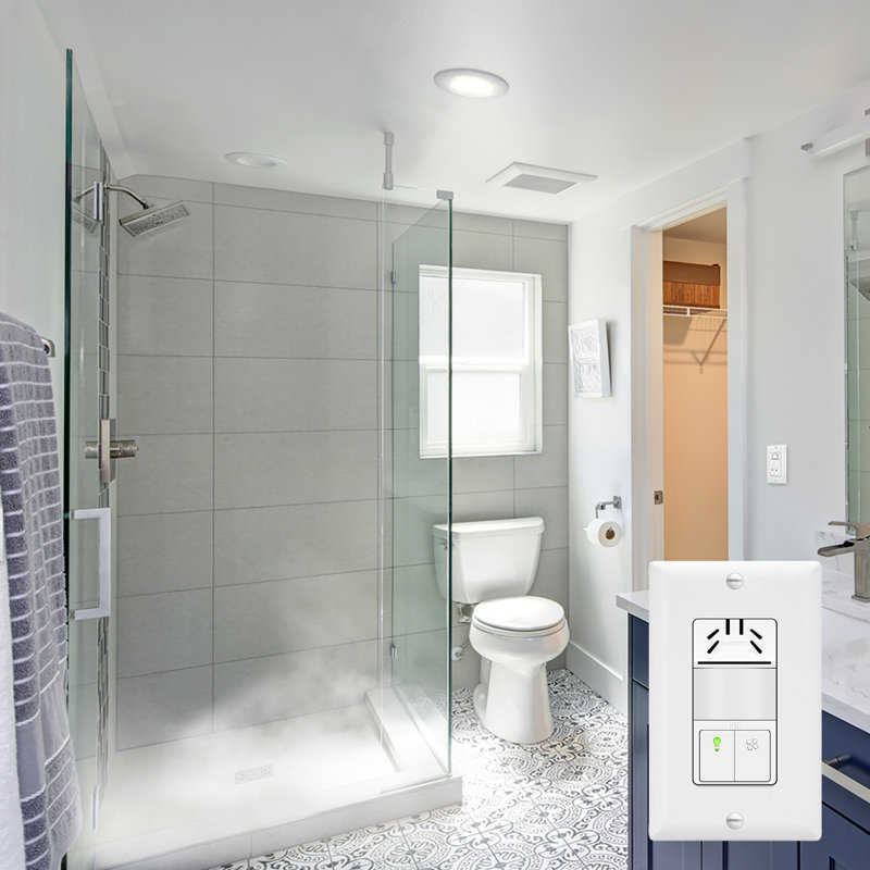 TOPGREENER Humidity Sensor Switch With Motion Detector, Bath Fan and ...