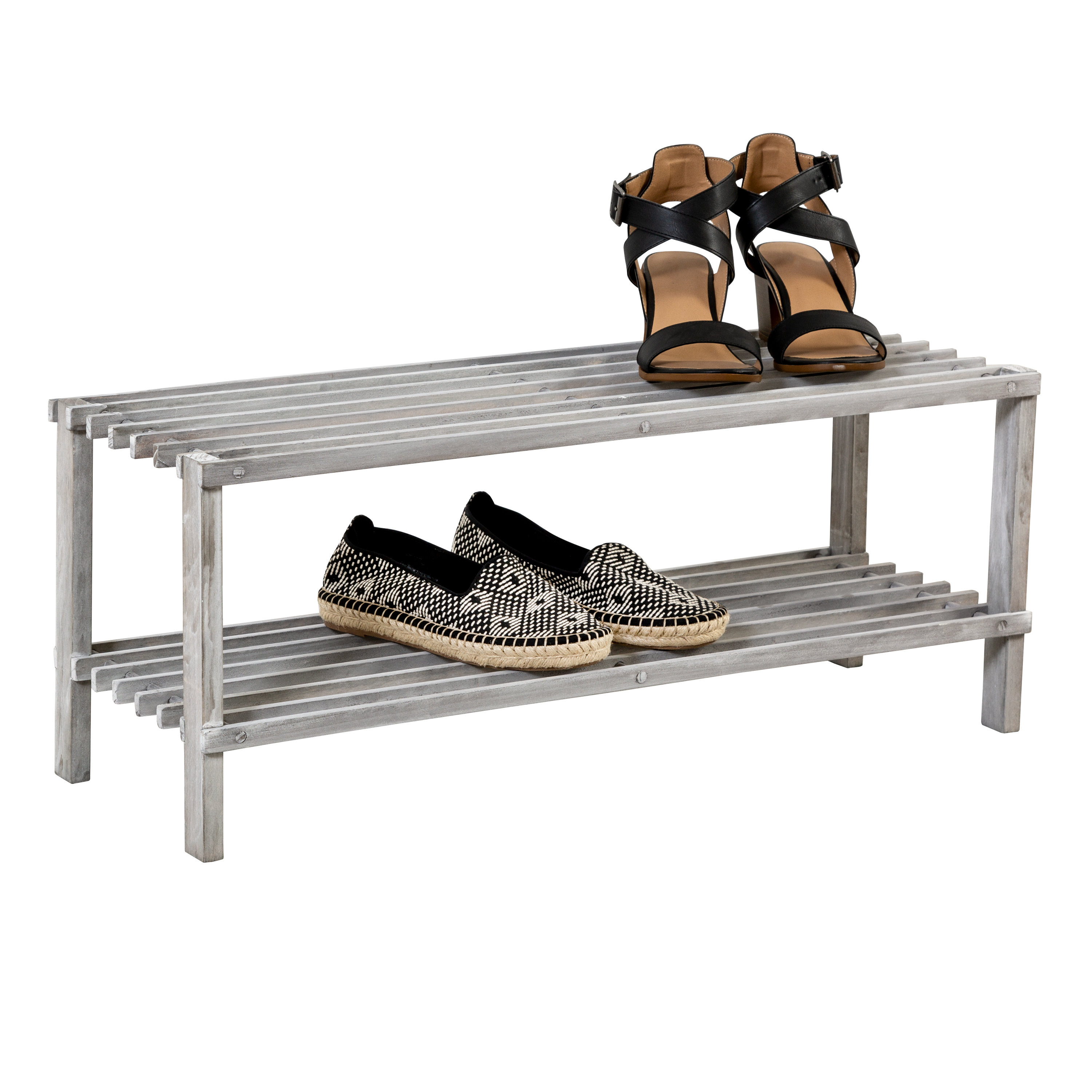 Highland Dunes 2-Tier 8 Pair Shoe Rack & Reviews | Wayfair