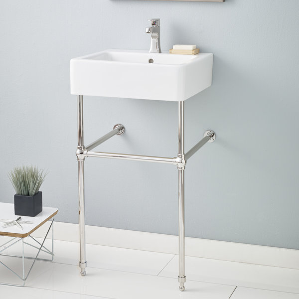 CheviotProducts Nuovella 31" Tall Metal Rectangular Console Bathroom ...