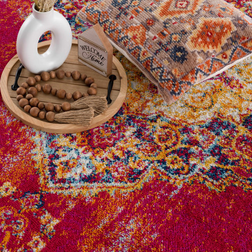 Bungalow Rose Rummond Performance Red Rug & Reviews | Wayfair