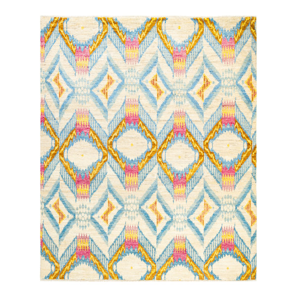 Isabelline One-of-a-Kind Jahrod Hand-Knotted 7'10" X 8'4" Wool Area Rug ...