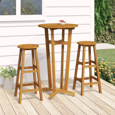 17 Stories Isyla Round 60Cm L Outdoor Standing Height Table | Wayfair.co.uk