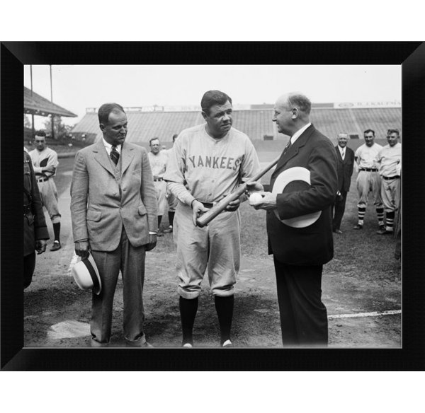 East Urban Home Babe Ruth 1928 - Picture Frame Photograph | Wayfair