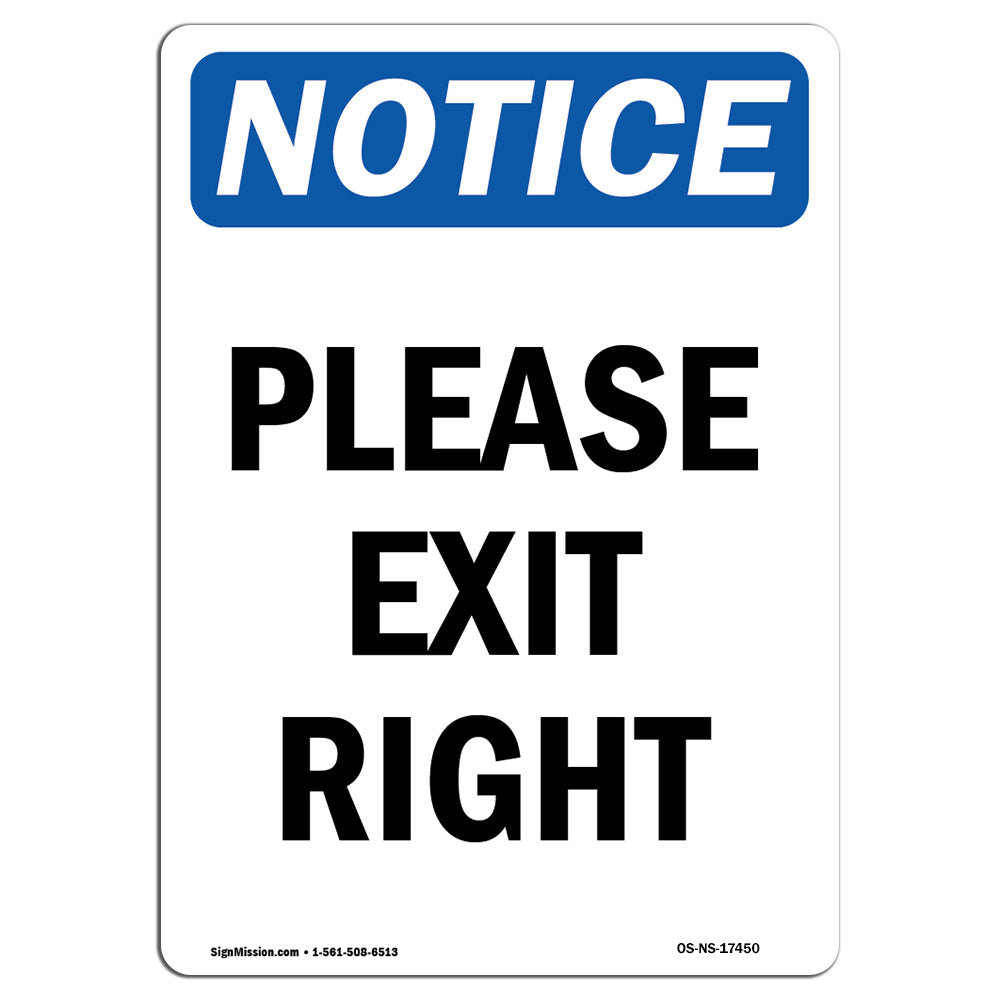 SignMission Please Exit Right Sign | Wayfair