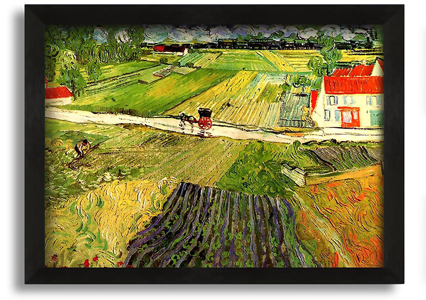 ClassicLiving Landscape With Carriage And Train In The Background by ...