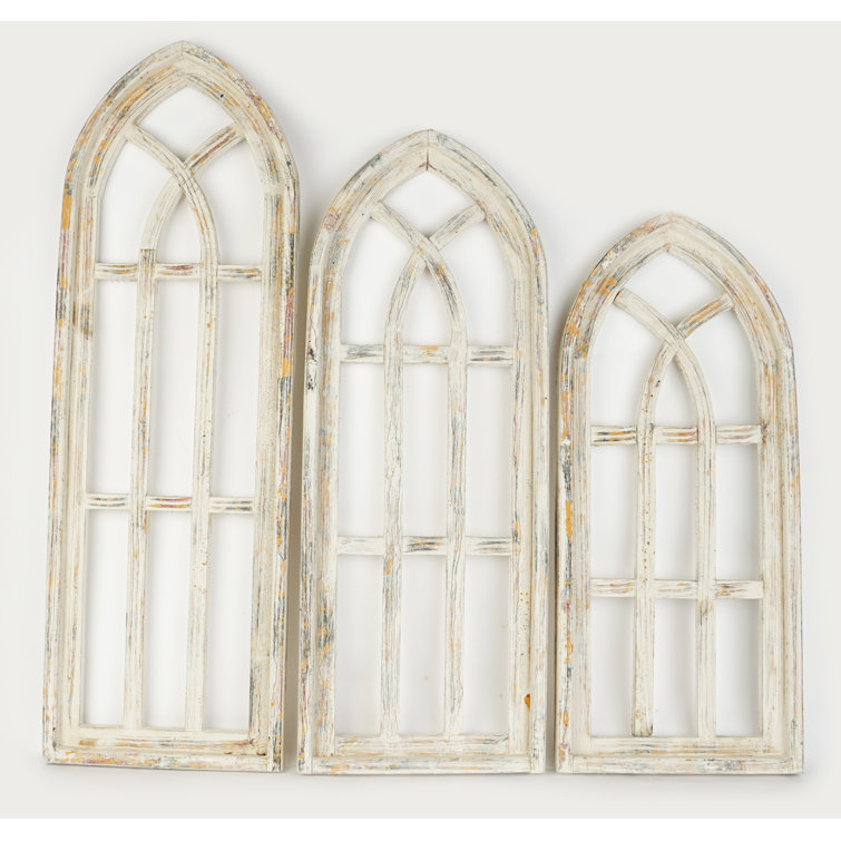 Gracie Oaks 3 Piece Architectural Windows Wall Decor Set & Reviews ...