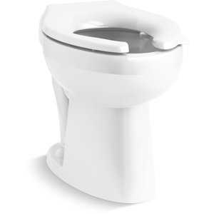 Kohler Highcliff Ultrafloor-Mounted Rear Spud Flushometer Bowl with ...