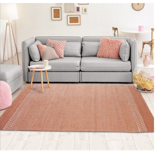 Dakota Fields Area Rug Handmade Flatweave Red/Orange/Pink Rug | Wayfair