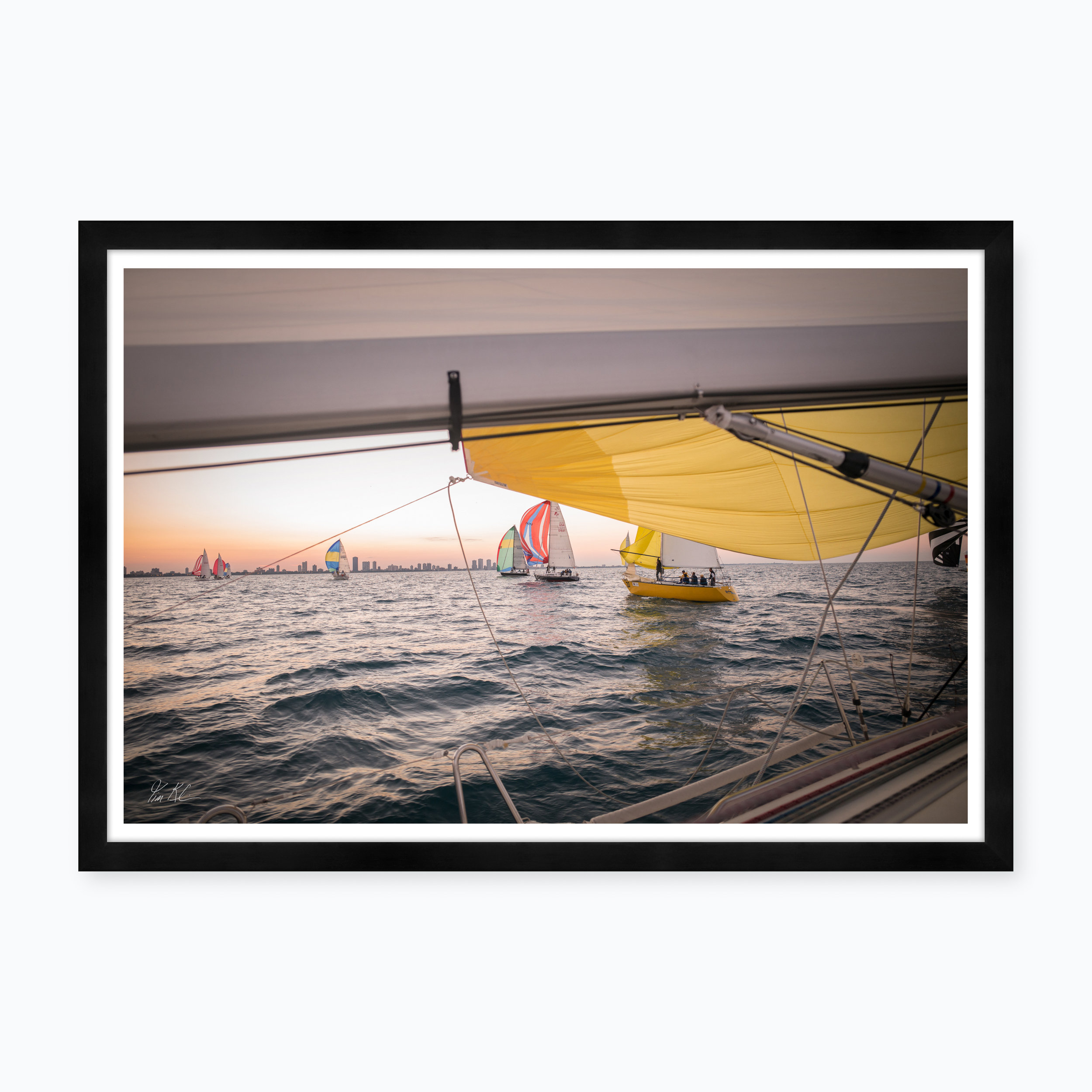 Tim Klein Yellow Sail I - Picture Frame Photograph | Wayfair