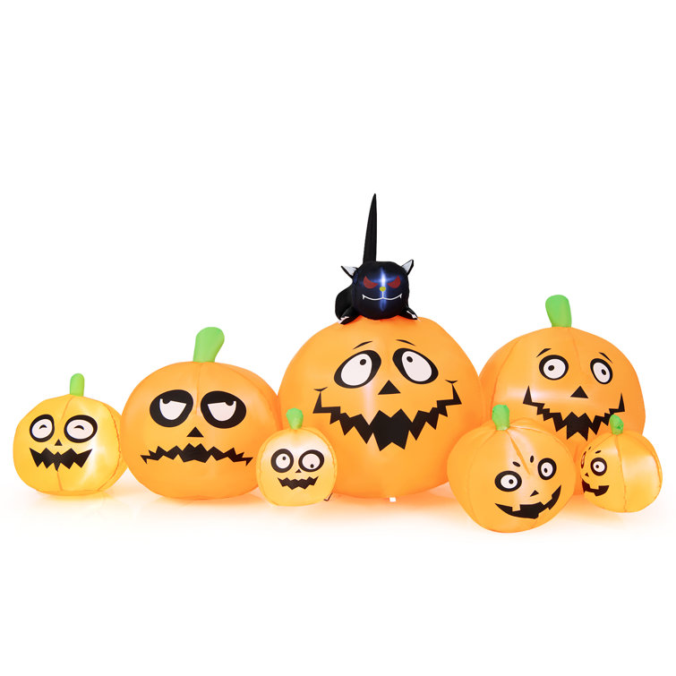 The Holiday Aisle® Halloween Pumpkins Stack Decor Inflatable | Wayfair