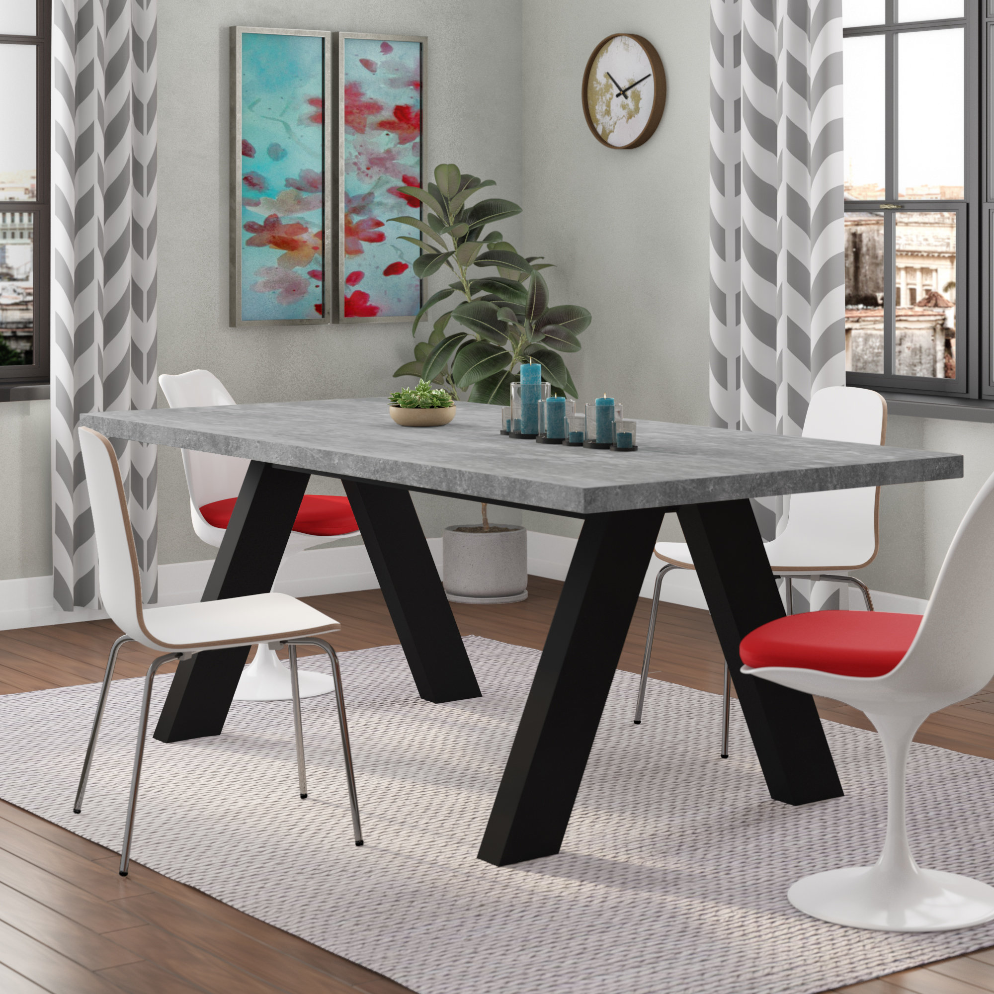 Brayden Studio® Opperman 79'' Dining Table & Reviews | Wayfair