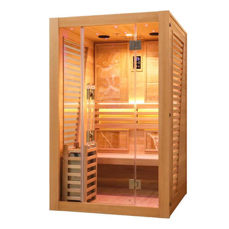 Vidalux 3 Person Elegant Traditional Sauna With Bluetooth | Wayfair.co.uk