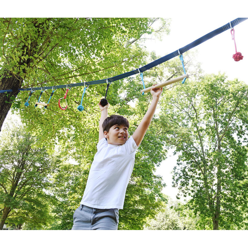 Sunny & Fun Slackline Monkey Bar and Ladder Kit & Reviews | Wayfair