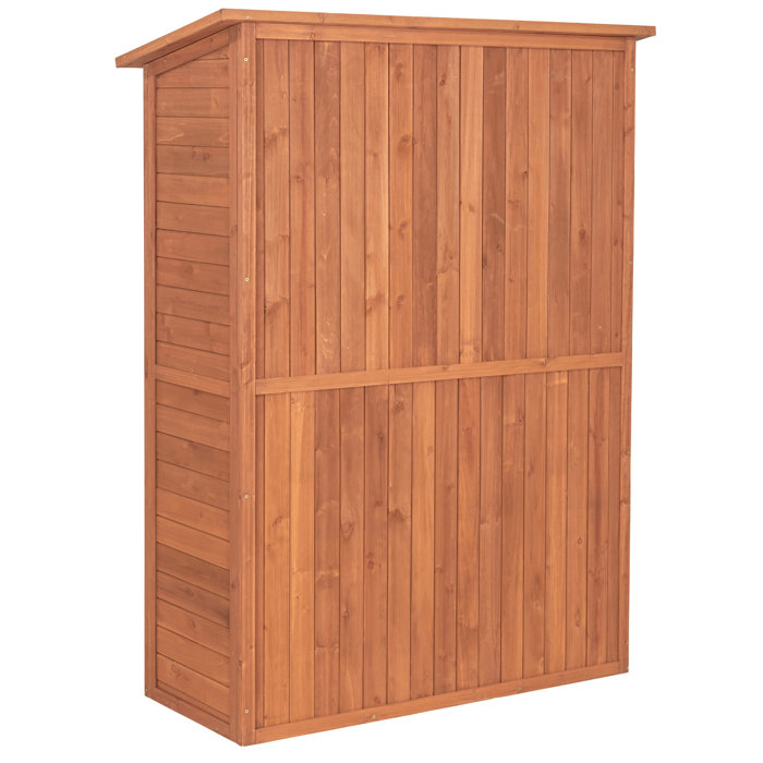 Leisure Season 4 ft. W x 2 ft. D Solid Wood Lean-To Storage Shed ...
