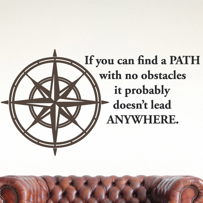 The Decal Guru Compass Quote Wall Decal | Wayfair