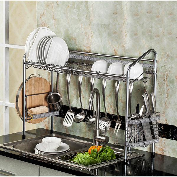 Premium Racks Professional Over the Sink Stainless Steel Dish Rack ...
