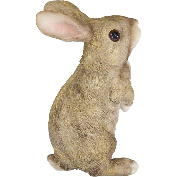 August Grove® Rustic Whimsical Bunny Rabbit Hare Figurine Animal ...