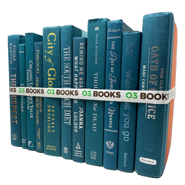 O3 Books Teal Decorative Books | Wayfair