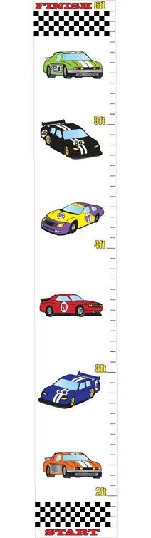 Mason & Marbles Race Car Growth Chart Wall Decal | Wayfair